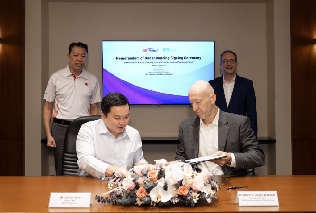 TUM Asia Partners with SBS Transit to enhance training competencies for ...