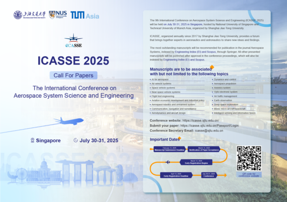 The International Conference on Aerospace System Science and Engineering (ICASSE) 2025 – TUM Asia